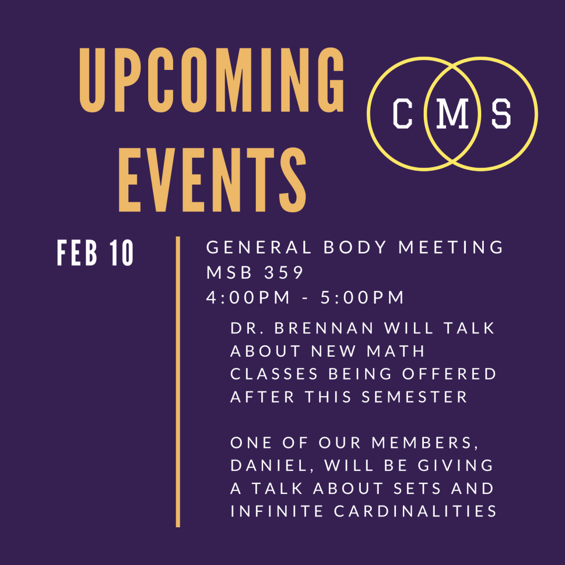 Collegiate Mathematical Society – UCF Department of Mathematics