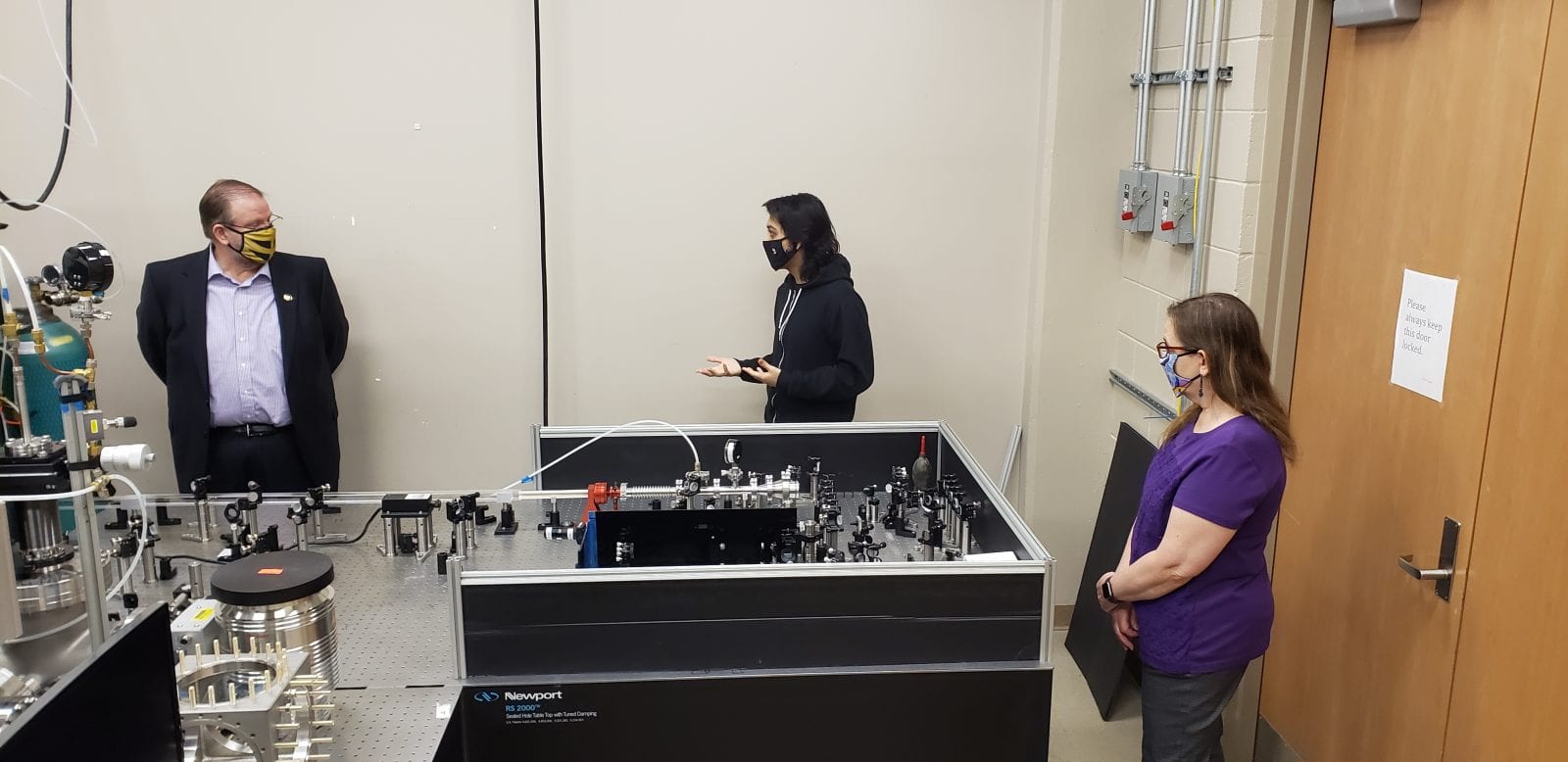 President Cartwright visits LUMAS lab! - Laboratory for Ultrafast ...